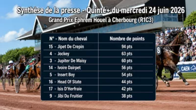 Pronostics gratuits de la presse PMU pour la course du Quinté