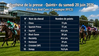 Pronostics gratuits de la presse PMU pour la course du Quinté
